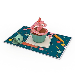 Lovepop Cupcake Birthday 3D Pop-Up Greeting Card - Handcrafted, FSC Certified, 5 x 7"