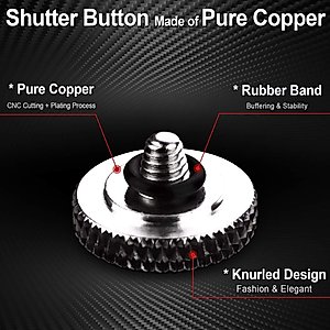 Camera Shutter Button (2 Pack/Silver) Upscale and Delicate Soft Shutter Release Button