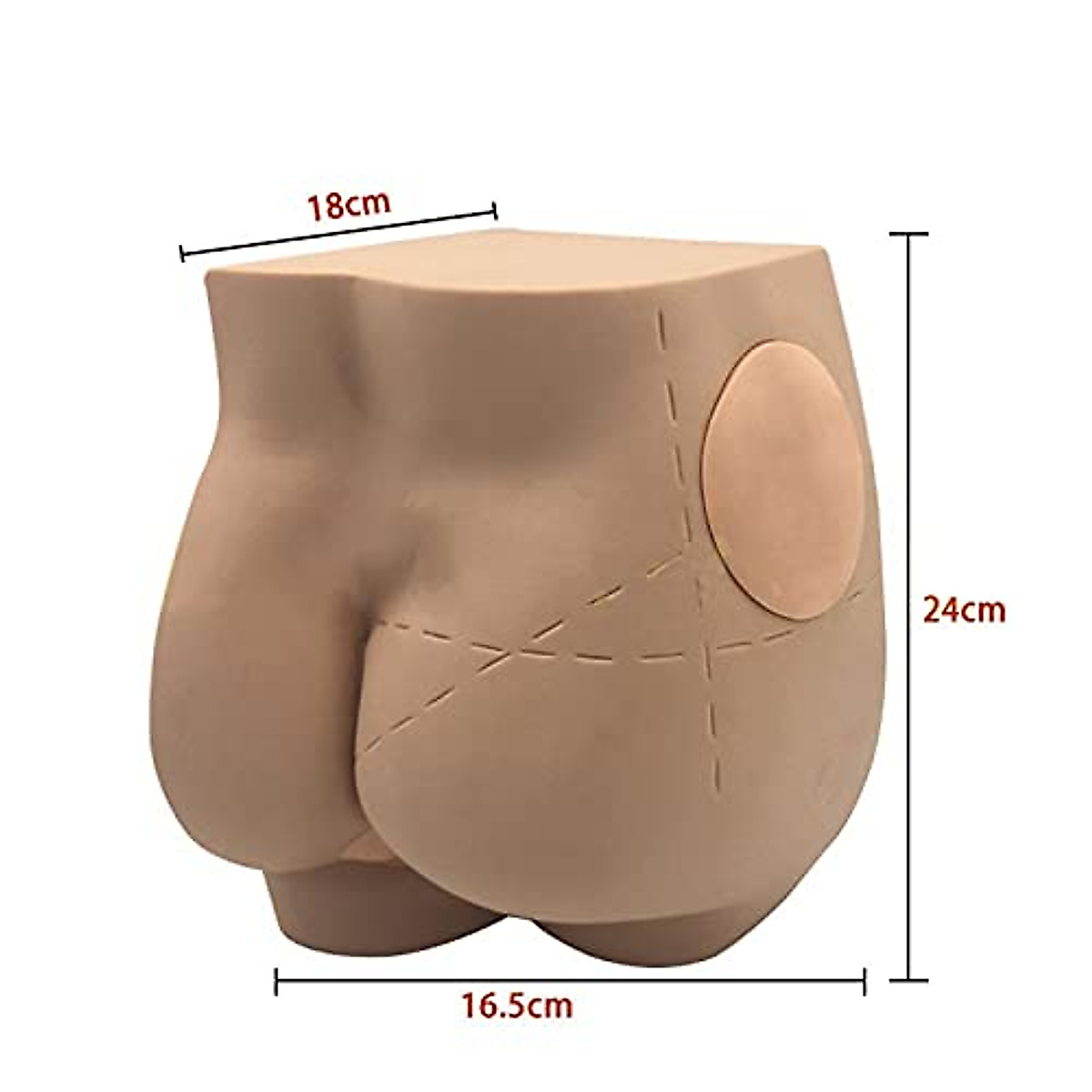 MAYAGU Hip Injection Training Simulator, Buttock Muscle Injection Practice Model For Medical Students Or Nurses Teaching Model, IV Practice Start Kit skin