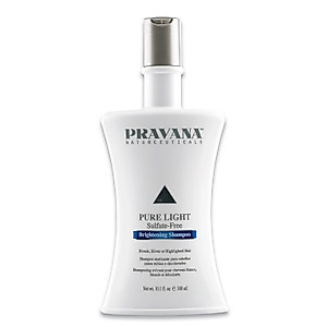 Pravana Pure Light Sulfate-free Brightening Shampoo for Blonde Silver or Highlighted Hair 10.1oz(300ml)