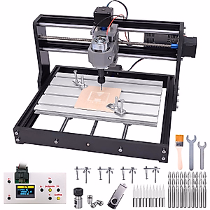 CNC Router Machine 3018 Pro, mcwdoit Simple Assembly Version, Desktop Wood Acrylic Plastic PCB MDF Engraving, 3 Axis with Offline Controller, Mill Bits, Working Area 11.8 * 7.1 * 1.8″