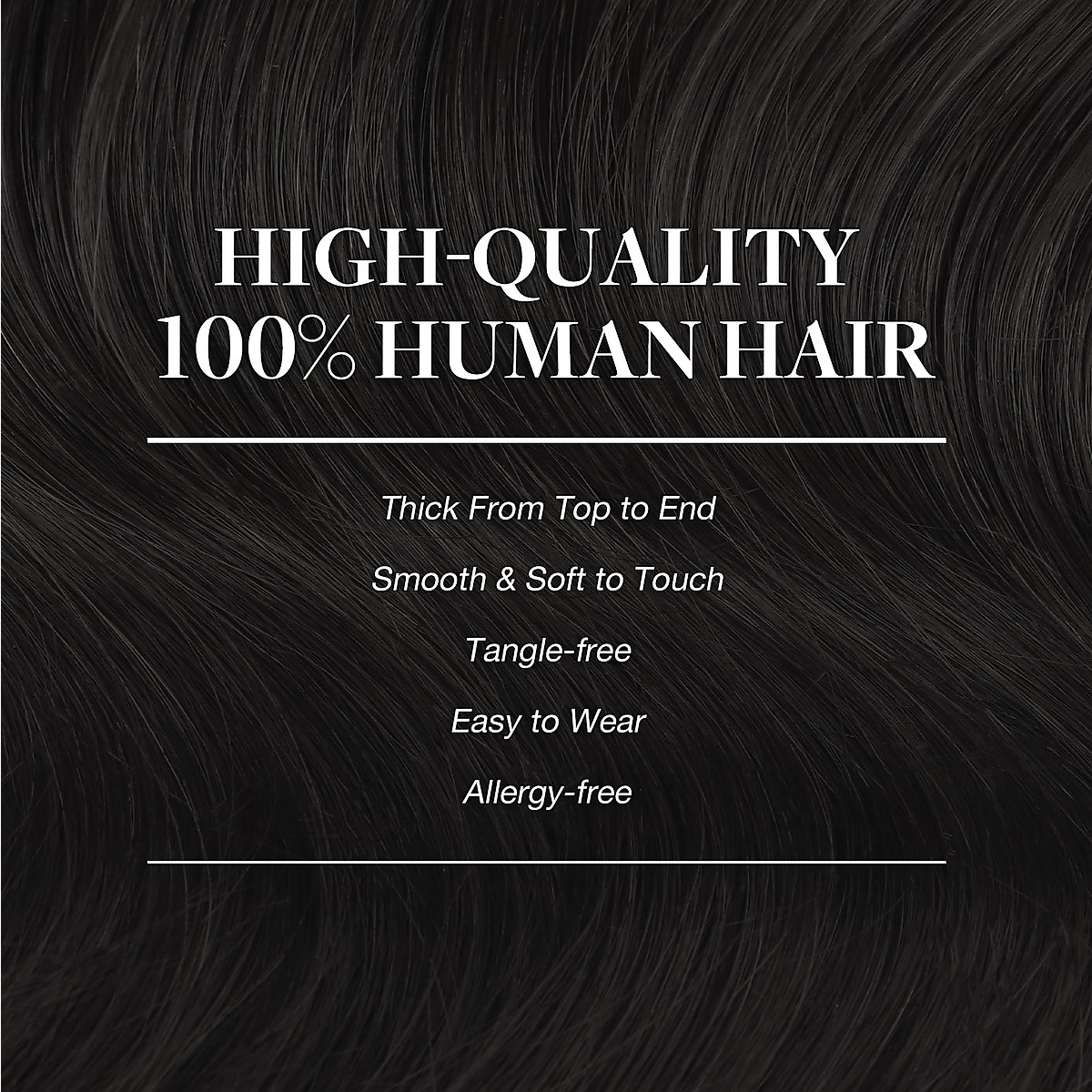 GOO GOO Clip in Hair Extensions Real Human Hair, Remy Human Hair Extensions Clip ins for Women, Natural Human Hair, 18inch 120g 7Pcs, 1B Natural black