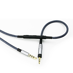 NewFantasia Cable Compatible with Sennheiser HD598, HD598 SE, HD518, HD598 Cs, HD598 SR, HD599, HD569, HD579 Headphone, Remote Volume Mic Compatible with iPhone 4.3FT