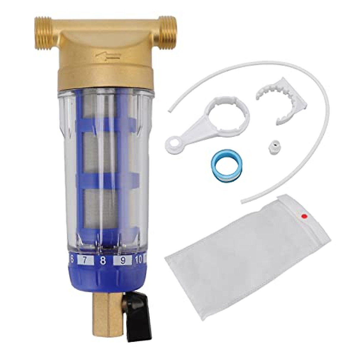 Cyclonic Sedimentation Water Filter, Water Filter G1/2in Robust Pure Copper for Washer