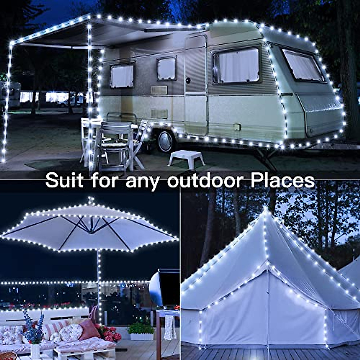 Ollny Christmas Lights Outdoor, Super Long 300FT 900LED White Christmas Lights, 8 Mode Christmas Tree Lights with Remote, IP67 Waterproof Fairy String Light Plug in for Indoor Xmas Decorations