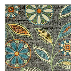 Maples Rugs Reggie Floral Area Rugs for Living Room & Bedroom [Made in USA], Multi, 7 x 10