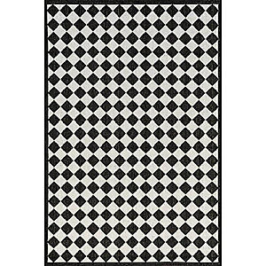 nuLOOM Valery Checkered Indoor/Outdoor Area Rug, 5' x 8', Black and White