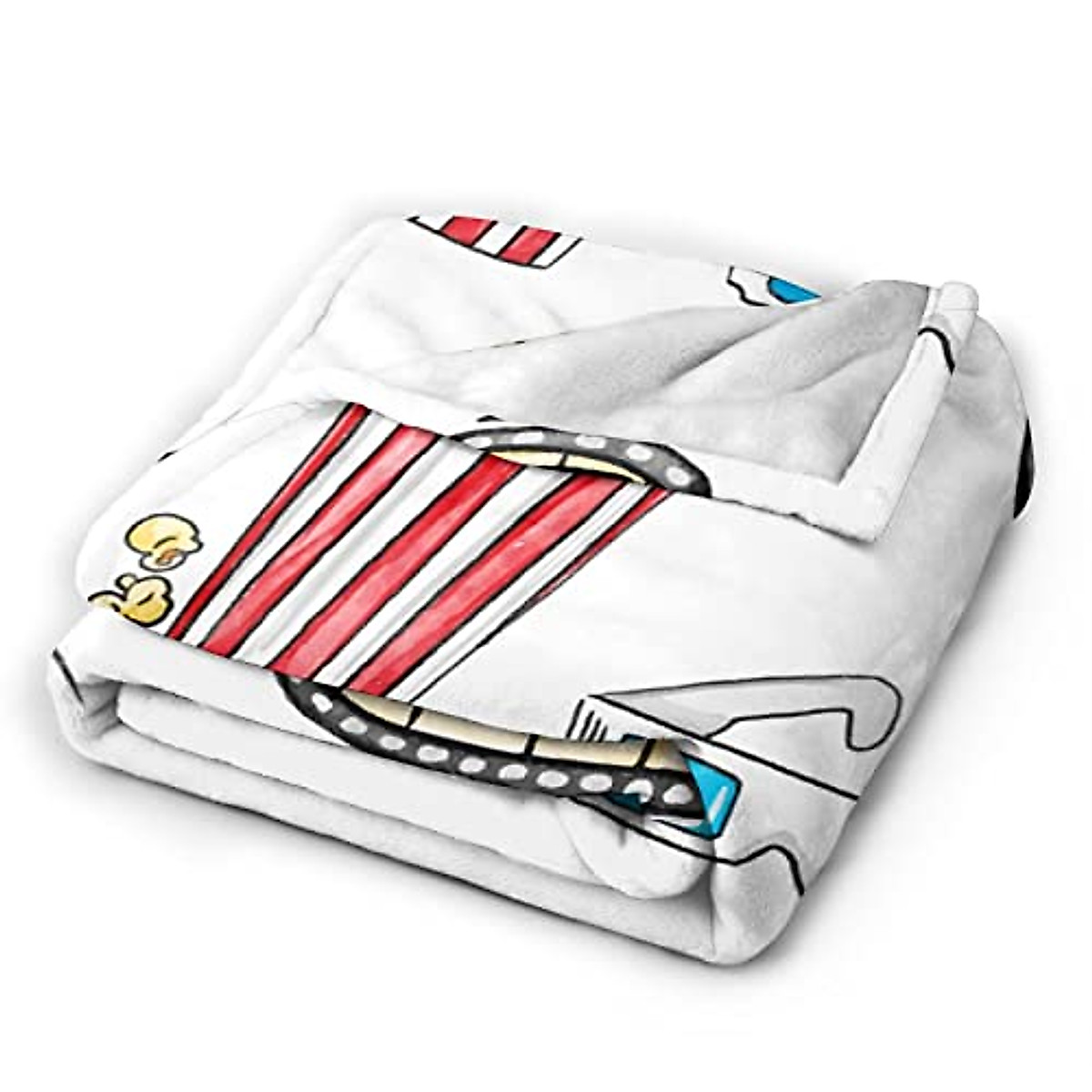 Thinye 3D Popcorn Film Throw Blanket for Kids Baby Soft Fleece Blanket for Adults Men,Twin (80”×60”)