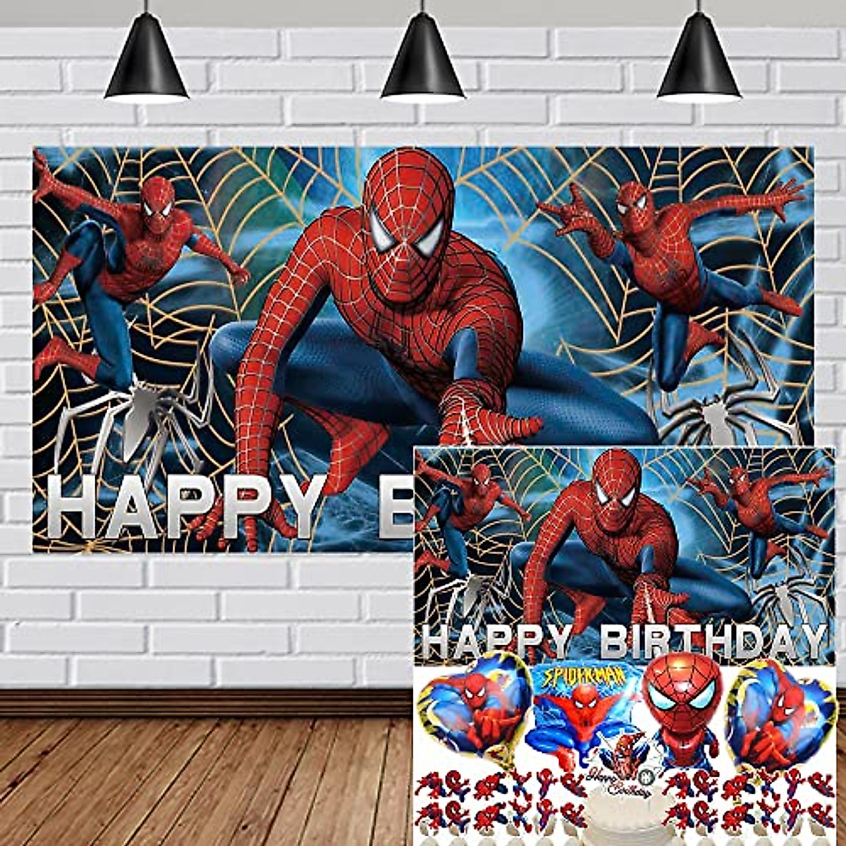 MISCOO Spiderman Party Supplies | Decorations | Banner | Balloons | For Boys | Backdrop | Birthday | Set | Decor