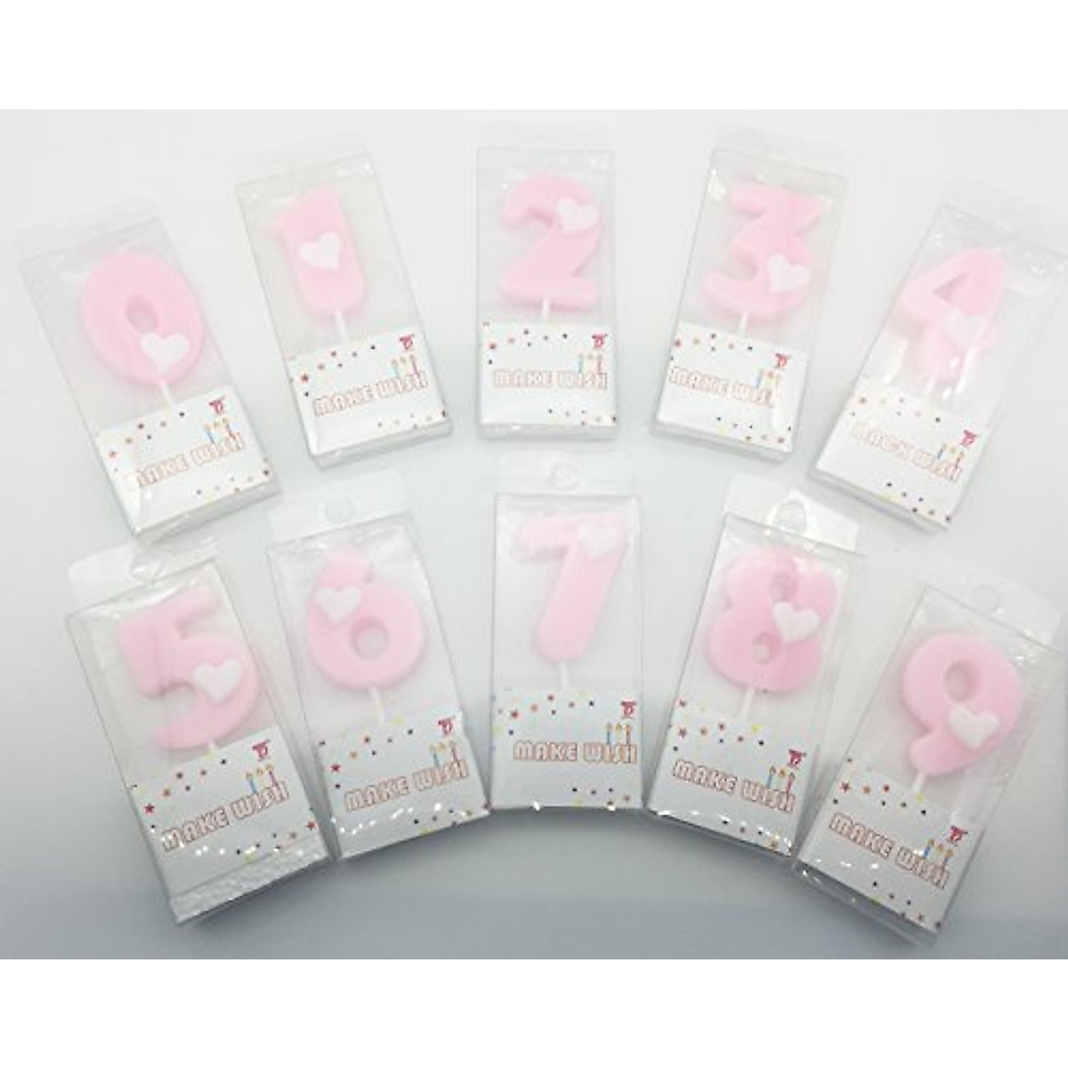 Hunger Baby Birthday Cake Topper Number 6 Candles, Pink (Number 6, Pink)