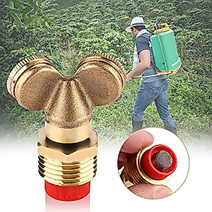 2pcs Brass Spray Misting Nozzle, Double Nozzle Spray Agricultural Garden Sprinkler Irrigation Sprayer for Washers Cleaner Gun