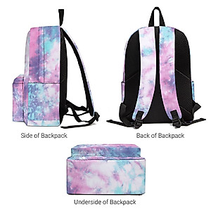 Boys Girl Lightweight Tie Dye Backpack, Big Capacity Bookbag, Fashionable Laptop Daypack for Travel Camping Sport