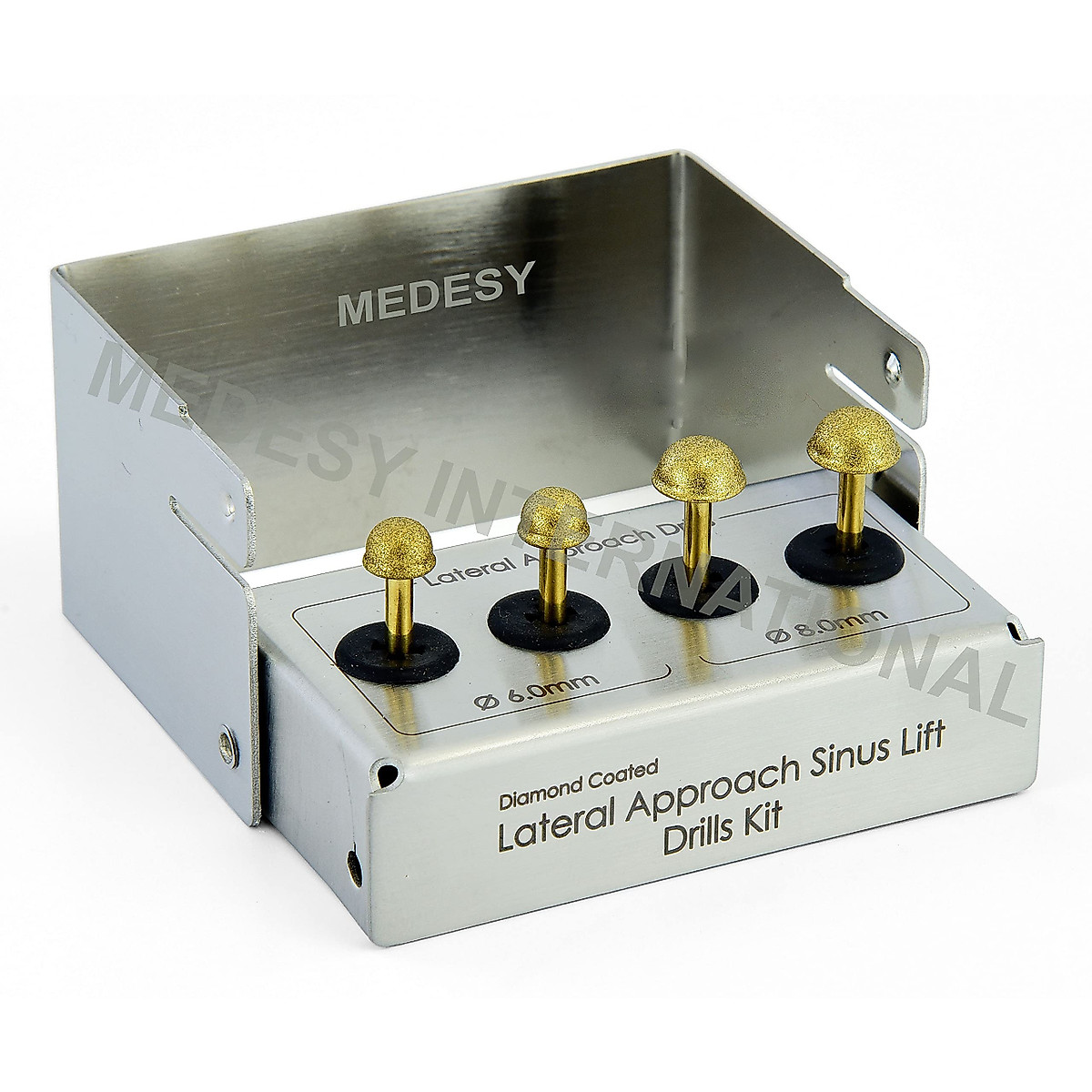 Medesy Dental Implant Surgical Membrane Sinus Lift Lateral Approach Drill kit 4 Pcs