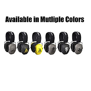 Walker's Razor Slim Passive Earmuff - Ultra Low-Profile Earcups - Black