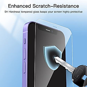 JETech Full Coverage Screen Protector for iPhone 12 mini 5.4-Inch, 9H Tempered Glass Film Case-Friendly, HD Clear, 3-Pack