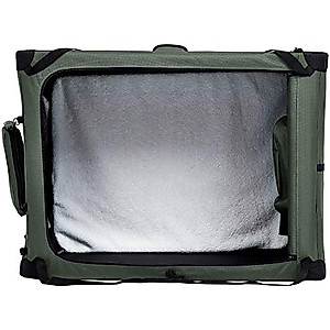 Amazon Basics Folding Portable Soft Pet Dog Crate Carrier Kennel, 42 x 31 x 31 Inches, Grey