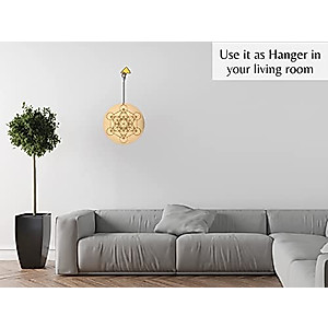 Amazing Gemstone 6" Metatron Cube Sacred Geometry Wall Art Cum Crystal Grid Mandala Wood Wall Art For Meditation And Home Decor