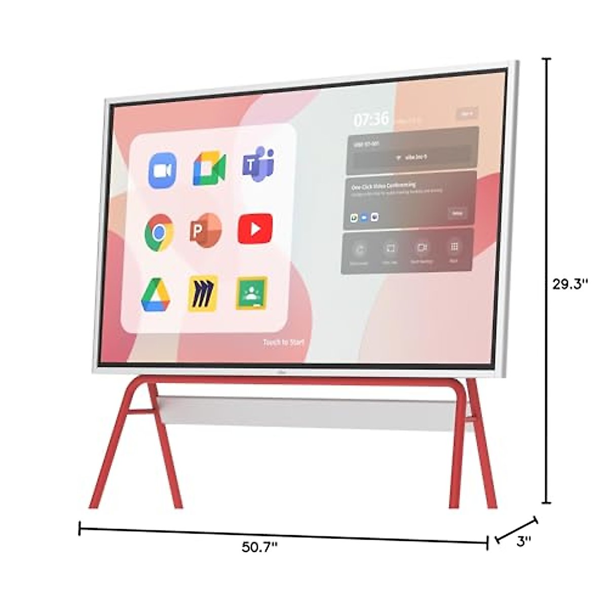 Vibe S1 4K UHD Smart Board, 55 Inch Digital Whiteboard for Office and Classroom, Electronic Presentation Meeting Device for Hybrid Work, Interative Touchscreen Display, Chrome OS and 250+ Free Apps