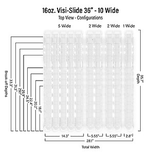 Visi-Slide 14/16oz Soda Beverage Dispenser - Gravity Fed Glide for Angled Shelves for Coolers, Commercial Refrigerators, Cold Vaults (Pack of 3) Drink Organizer for Cans, Bottles and More
