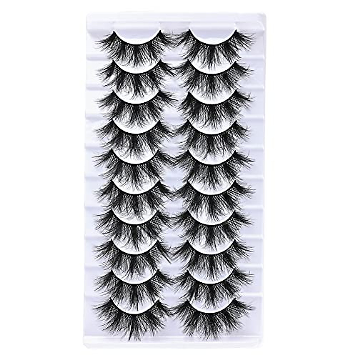 FARRED Fluffy Eyelashes 8D Faux Mink Lashes Wispy Eyelash Natural Look Short Fake Eye Lash Pack Full False Lash 10 Pairs (Z02|12-18MM)