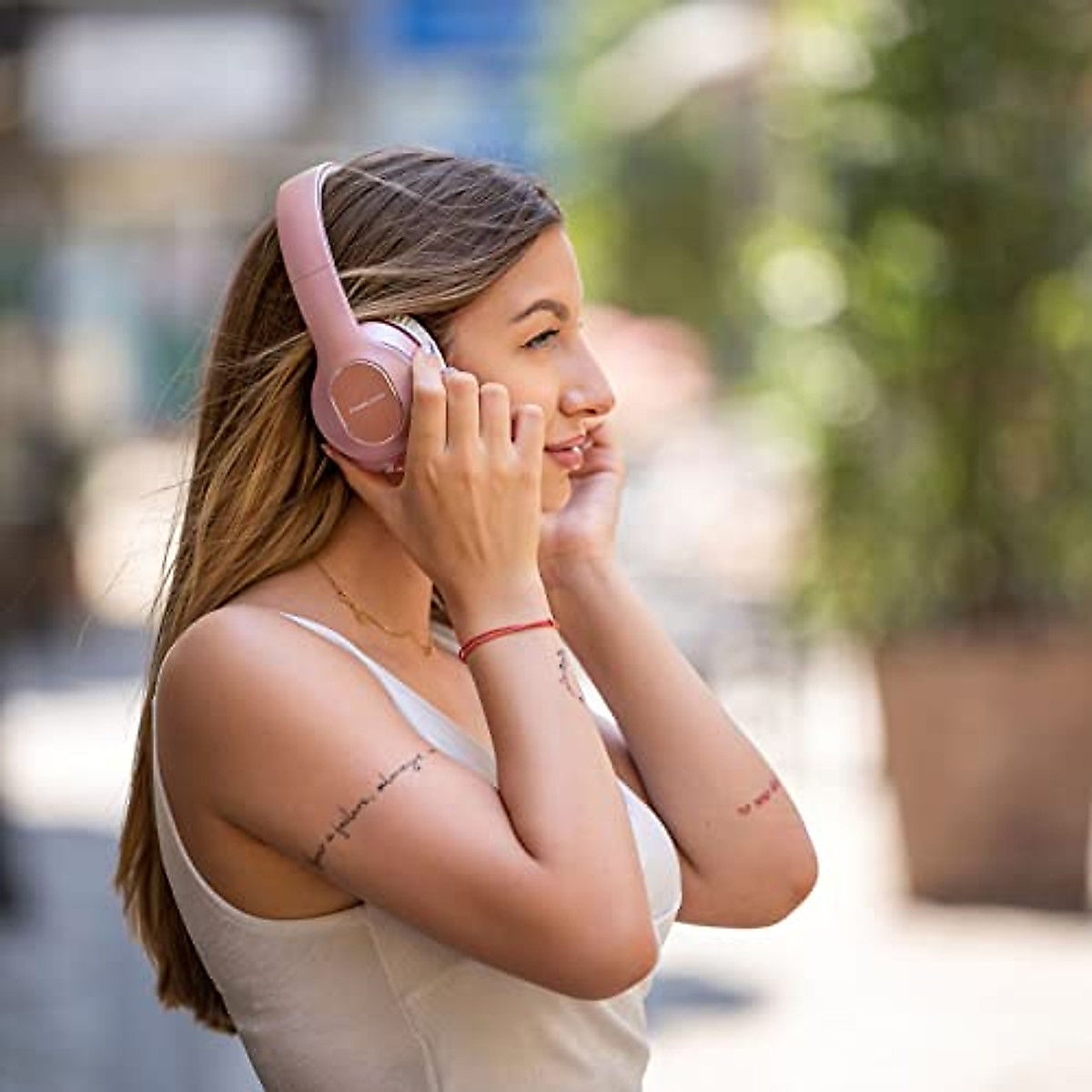 PowerLocus Active Noise Cancelling Headphones Over Ear, Wireless Headphones with Microphone, Hi-Fi Stereo, Soft Memory Foam Ear Cups, 35H Playtime and Fast Charging for Phones, Home Office, TV, Travel