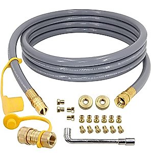 5249 Propane to Natural Gas Conversion Kit, Compatible with Black-Stone 28" & 36" Griddles, Rangetop Combo, Tailgater & Single Burner Rec Stove - 10FT Hose and 3/8 in Quick Connect Fitting