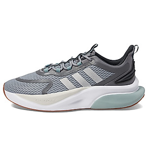 adidas Men's Alphabounce+ Running Shoe, Grey/Silver Metallic, 9