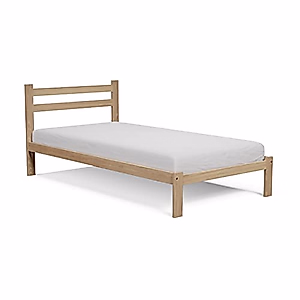 Amazonas Twin Bed Solid Pine Wooden Single Bed Unfinished with Slats Support Suitable for Boys Girls Kids Bedroom Wooden Bed Frame Single Bed Ready to Finish