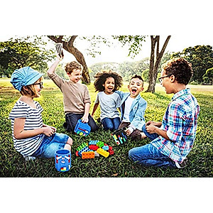 Gvendo Build-on Brick Coffee Mug,Novelty Funny DIY Coffee Cup with Building Blocks,Creative Water Coffee Cups Gifts for Birthday Christmas Kids Men Women (Blue)¡­