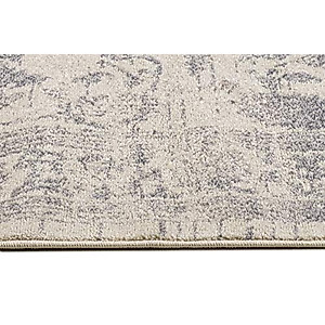 LaDole Rugs Cream Beige Grey Persian Design Area Rug Carpet for Living Room Bedroom Hallway 5'2"x7'6" (5x7 feet)