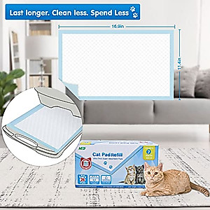 Cat Litter Pads Superior Absorbent 25 Count Generic Refill Compatible with Tidy Cat Breeze Litter System 16.9x11.4 Inch Enhanced Odor Control