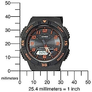 Casio Men's AQS800W-1B2VCF "Slim" Solar Multi-Function Ana-Digi Sport Watch