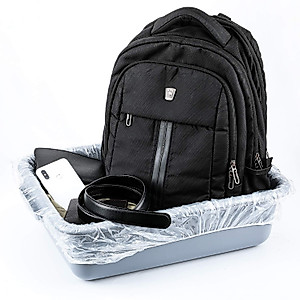 20 Pieces Bin Bags Disposable Safety Protective Film TSA Security Bin Cover for Travelling Airport Safety, Transparent