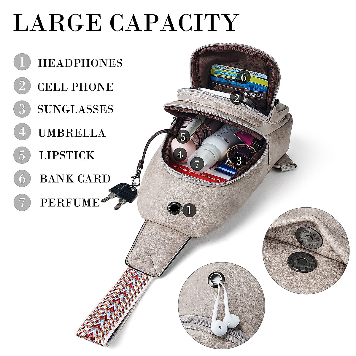 Shrrie Sling Bag for Women,Sling Bag for Women Crossbody Purse Waist Bag,Fanny Pack Crossbody Bags for Women for Travel and Daily Use