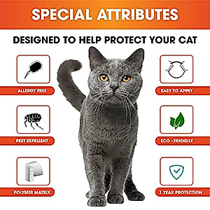 Parenda Cat Flea Collars 13 Inches - Flea Collars for Cats Fit Flea Treatment for Cats Lasting 12 Months - Waterproof Cat Flea Collar - Cat Flea Treatment 100% Natural Ingredients