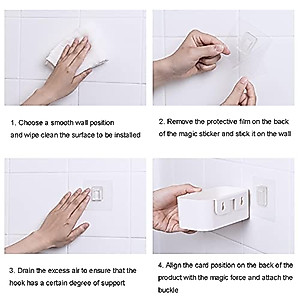 Bedside Bed Organizer Storage Rack Floating Wall Shelves Shelf Caddy, Stick On Wall Mounted Bedrooms, Bathrooms, Offices, Dormitories for Cosmetics, Books, Mobile Phones and Other Supplies-M