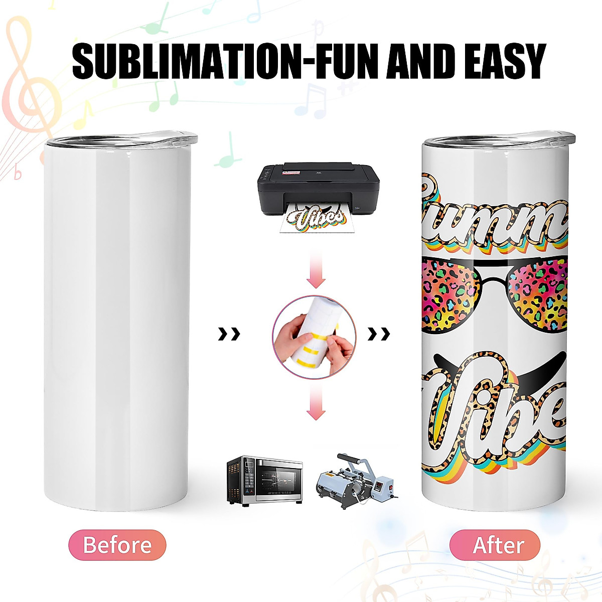 Icesip 25 Pack Music Speaker Tumbler, 20 oz Sublimation Tumbler Skinny Straight Double Wall Music Speaker Cup with Straw Lid & USB Charging Cable Grey