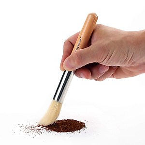 Coffee Grinder Brush Espresso Supply Maker Cleaning Brush, Wood Handle & Natural Bristles Dusting Brush Espresso Accessories for Home Kitchen Barista Tool