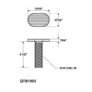 POWERTEC 71168-P3 T-Track Hold Down Clamps, 5-1/2" L x 1-1/8" Width, 6 PK