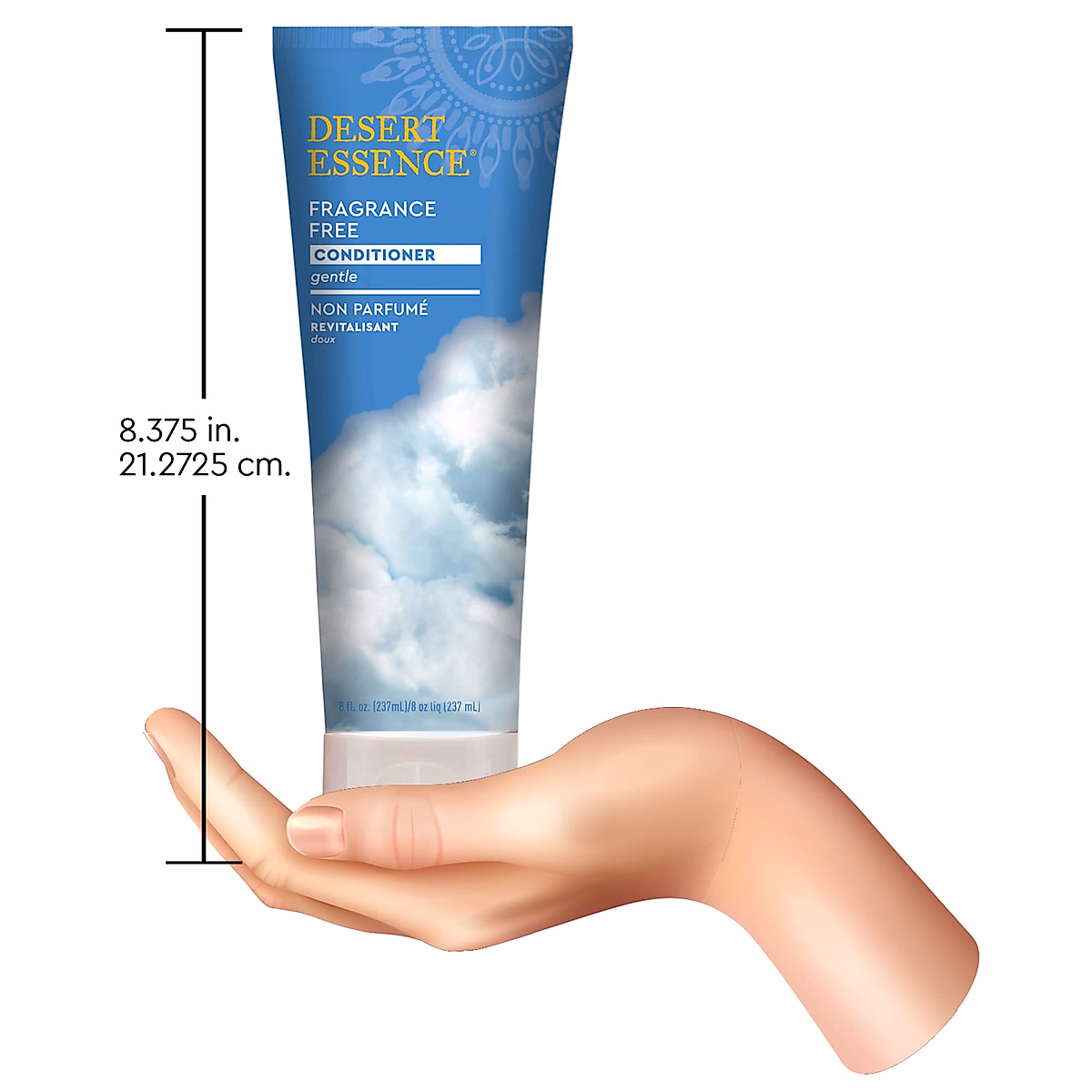 Desert Essence Fragrance Free Conditioner – Gentle, Organic Green Tea, Jojoba & Sunflower Oils - Paraben, Gluten & Cruelty-Free - Smooths & Softens Hair - No Oil Residue - For All Hair Types - 8 fl oz