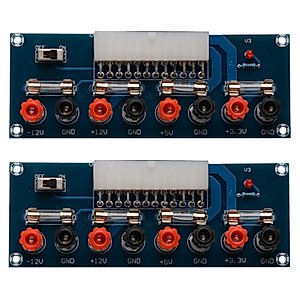 CHENBO 2pcs 24 Pins ATX Power Board Computer PC Power Supply Breakout Module Adapter 12V 5V 3.3V