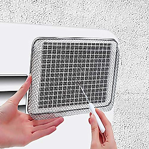2 Pieces Flying Insect Screen RV Furnace Vent Cover (4.5 x 4.5 Inch)(8.5 x 6 Inch) Stainless Steel Mesh with Installation Tool