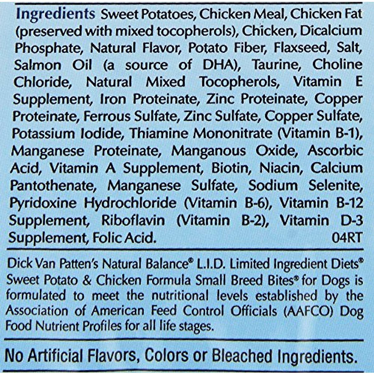 Natural Balance Limited Ingredient Diets Sweet Potato & Chicken Formula Small Breed Bites Dry Dog Food - 4.5 lb