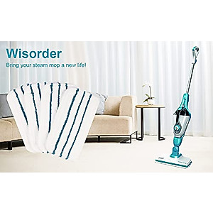 4 PCS Replacement Pads Accessories Compatible with Black+Decker Steam Mop SM1600, SM1610, SM1620, HSM13E1, HSMC1300FX, HSMC1321, HSMC1321APB, HSMC1361SGP, BDH1855SM, BDH1760SM, SMP20 Mop Pads