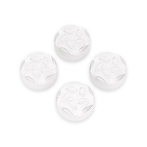PlayVital Thumbs Cushion Caps Thumb Grips for ps5/4, Thumbstick Grip Cover for Xbox Series X/S, Thumb Grip Caps for Xbox One, Elite Series 2, for Switch Pro Controller - Raindrop Texture Design White