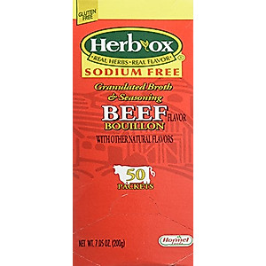 Hormel Herb Ox Beef Bouillon Sodium Free 50 Packets