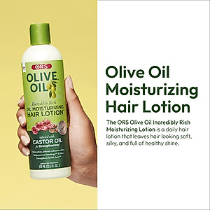 ORS Olive Oil Incredibly Rich Moisturizing Hair Lotion with Castor Oil for Strengthening 8.5 Ounces