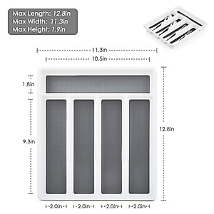 40-Piece Silverware Set with Drawer Organizer Tray, HaWare Stainless Steel Flatware Cutlery Utensils, Timeless and Elegant Design for Home Hotel Wedding, Mirror Polished and Dishwasher Safe