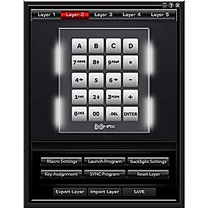 Max keyboard Falcon-20 Programmable Macropad Mechanical Keyboard, Backlit Multicolor LED, Cherry MX RGB Switch (Cherry MX RGB Brown)