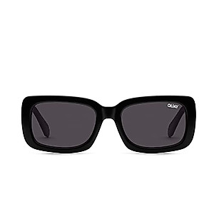 Quay - Womens Sunglasses, Polarized Square Lenses with UV Protection (Yada Yada, Black)